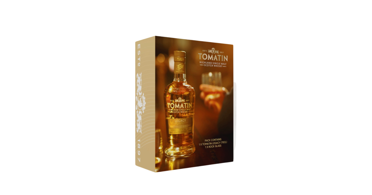 Tomatin Legacy Bourbon 2024 Gift Pack with Rock Glass | The Chamber