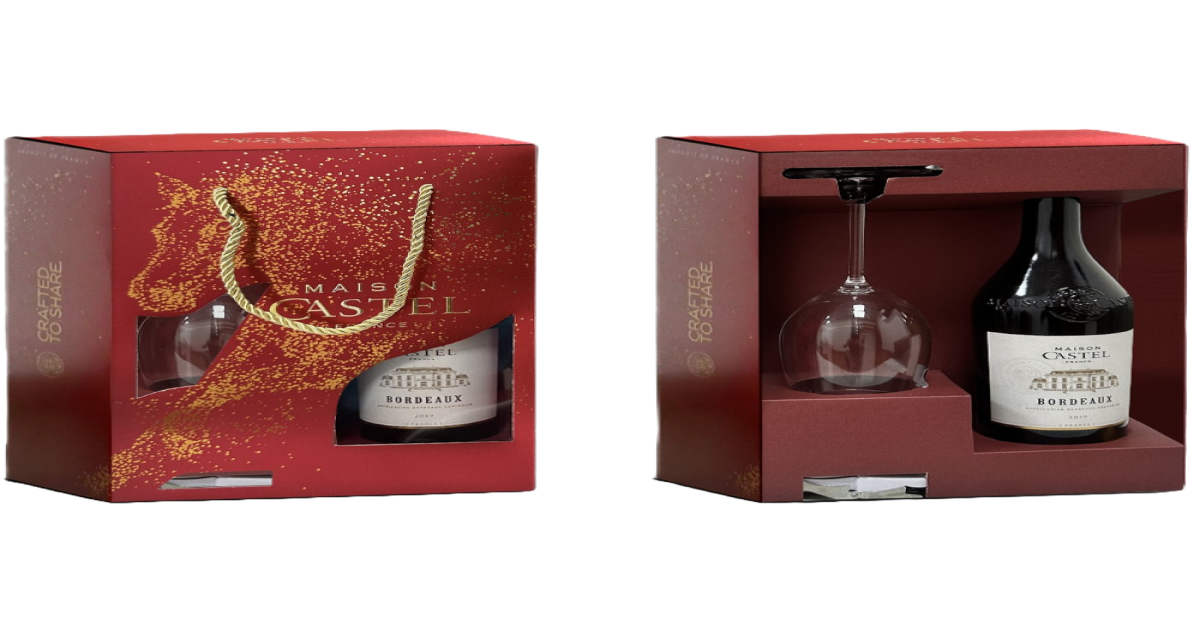 Maison Castel AOC Bordeaux 75cl + Wine Opener + Wine Glass | The Chamber